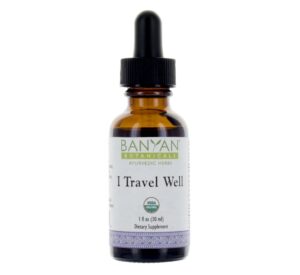 banyan botanicals i travel well liquid extract, usda organic, ayurvedic herbal formula designed to support the body's natural ability to adapt to the stresses of travel including changes in time zone.