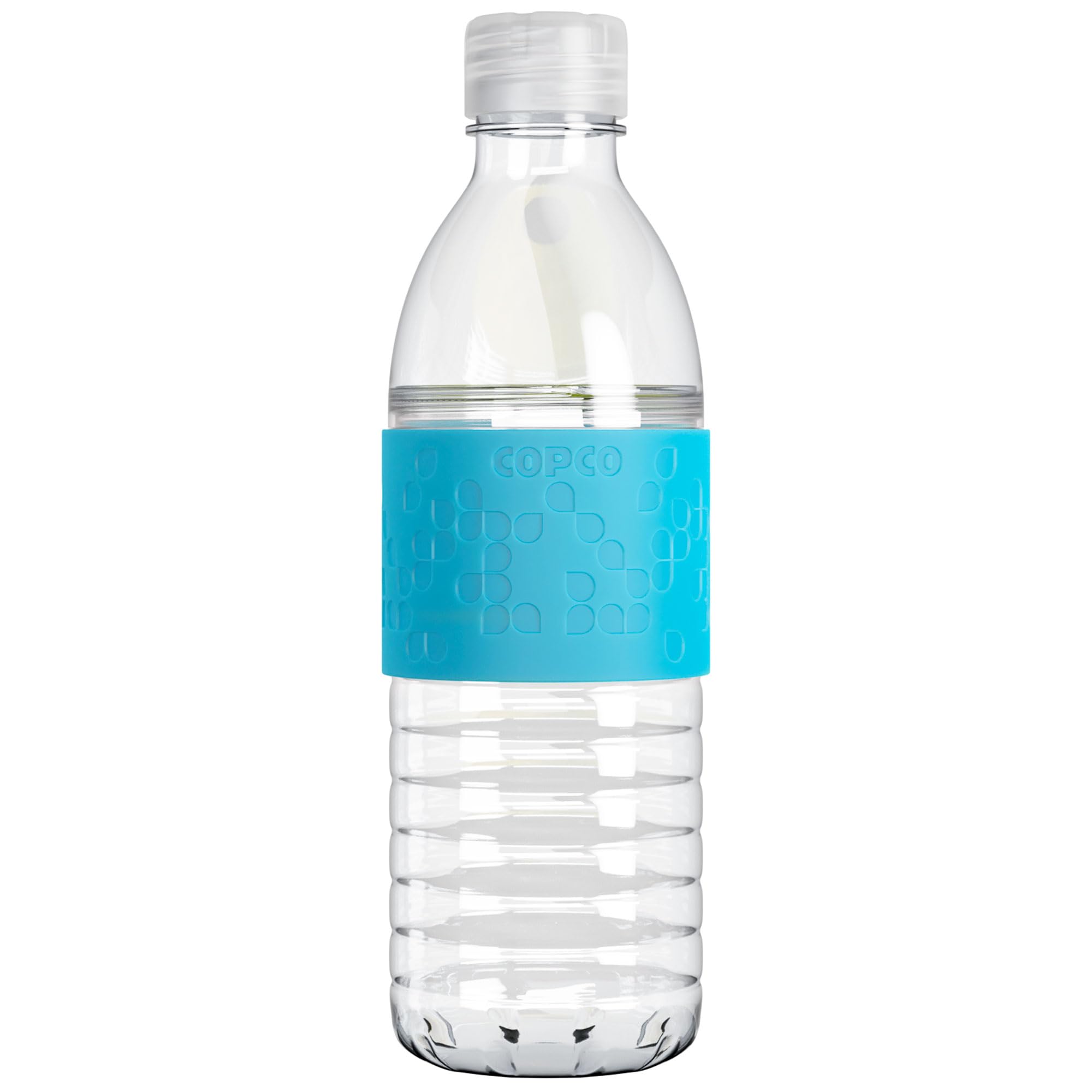 Copco Hydra Reusable Tritan Water Bottle with Spill Resistant Lid and Non-Slip Sleeve, 16.9-Ounce, Light Blue