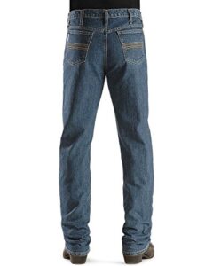 cinch men's silver label slim fit jean, medium stone wash, 42w x 34l