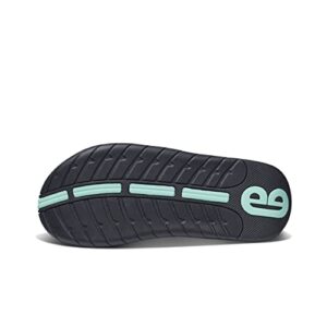 Reef Women's Sandals, Girls Slap 3, Black/Black/Aqua, 5