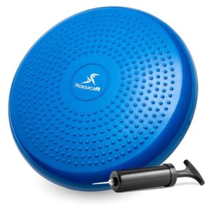 prosourcefit core balance disc trainer, 14” diameter with pump for improving posture, fitness, stability