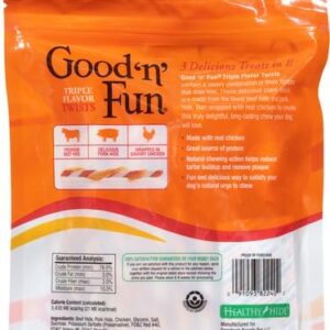 Good 'N' Fun Triple Flavor Twist Chews For Dogs, 22-Count