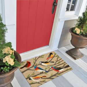 liora manne frontporch birds indoor/outdoor rug, 2 x 3 ft, multi