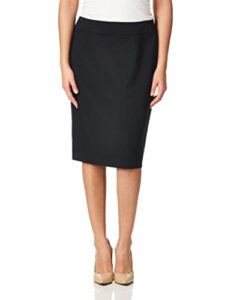 calvin klein women's straight fit suit skirt (regular and plus sizes), navy, 12