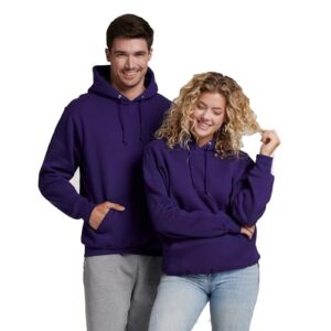 russell athletic men's dri-power pullover fleece hoodie, purple, small