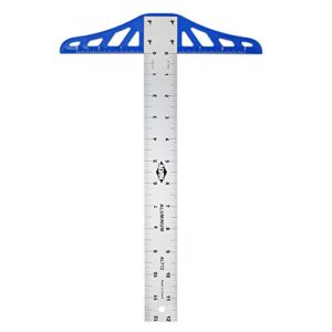 alvin alt12 aluminum graduated t-square drawing and design tool for students and professionals great for carpentry, drafting, architecture, engineering, and art - 12 inches