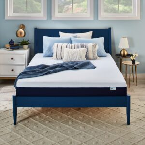 sleep innovations marley 12 inch cooling gel memory foam mattress, full size, bed in a box, medium firm support