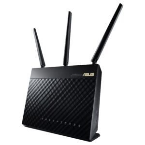 asus ac1900 wifi router (rt-ac68u) - dual band gigabit wireless internet router, gaming & streaming, aimesh compatible, included lifetime internet security, adaptive qos, parental control