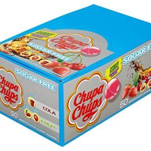 50 x Chupa Chups SUGAR FREE Lolly Assorted Flavours