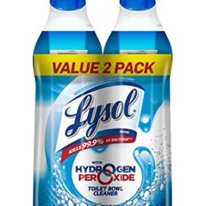 Lysol Toilet Bowl Cleaner Gel, For Cleaning and Disinfecting, Bleach Free, Ocean Fresh Scent, 24oz (Pack of 2)