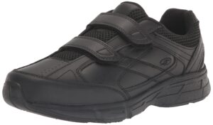 dr. scholl's - men's brisk light weight dual strap sneaker, wide width (12 wide, black)