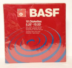 basf 10 diskettes 5.25" 1s/2d one sided double density