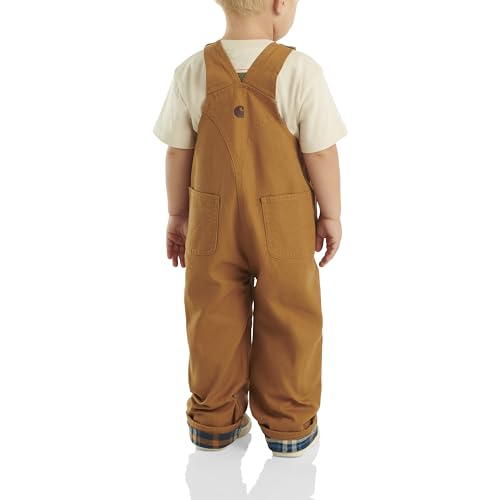 Carhartt Baby-Boys Washed Canvas Bib Overall, Carhartt Brown, 18 Months