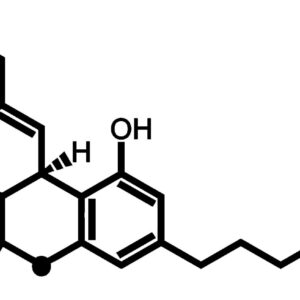 THC Molecule Sticker (Black)