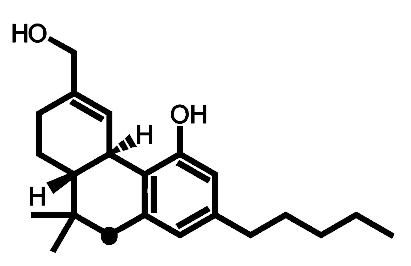 THC Molecule Sticker (Black)