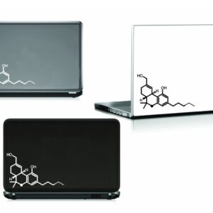 THC Molecule Sticker (Black)