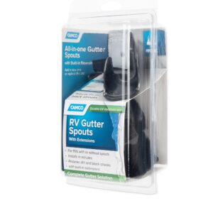 Camco 42323 Gutter Spout with Extension - Pack of 4, Black