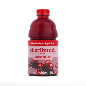 cheribundi light tart cherry juice - reduced calorie, fight inflammation and support muscle recovery - post workout recovery drinks for runners, cyclists and athletes - 32 oz(pack of 1)