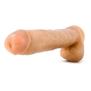 Eden 14" Extra Long Thick Realistic Dildo -- Monster Cock and Balls Dong -- Suction Cup Harness Cup -- Sex Toy for Women -- Sex Toy for Adults (Beige)