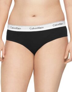 calvin klein women's modern cotton stretch bikini panty, black, small