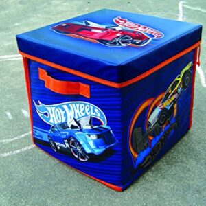 Hot Wheels Tara Toy Storage Box - Multicolor Cardboard Cube Holds Up To 300 Hot Wheels Cars, Storage And Play For Kids Age 3+