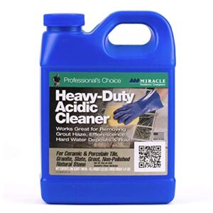 miracle sealants hdac6qt heavy duty acid cleaner, 32 fl oz (pack of 1), clear