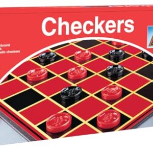 Pressman Checkers -- Classic Game With Folding Board and Interlocking Checkers, 2 Players