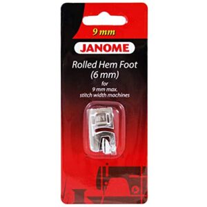 janome rolled hem foot (6mm) for 9mm max stitch width machines