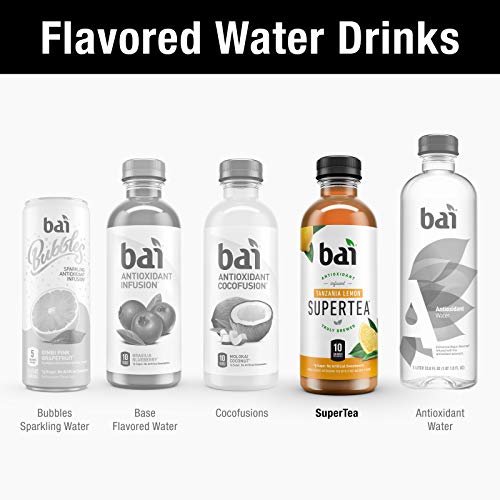 Bai Iced Tea, Tanzania Lemon, Antioxidant Infused Supertea, Crafted with Real Tea (Black Tea, White Tea), 18 Fluid Ounce Bottles, (Pack of 12)