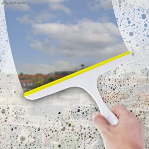 Window Cleaning Shower Glass Squeegee - 9.5Inch Small Squeegee for Shower Glass Door for Car Windshield Cleaner Tool Shower Door Window Cleaner - Mirror Cleaner Shower Squeegee for Tile with Good Grip