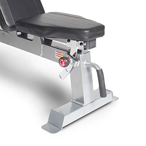 CAP Barbell Deluxe Utility Weight Bench, Silver, Round Backpad