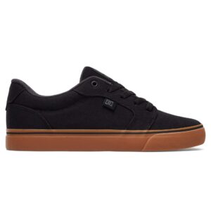 DC Men's Anvil Casual Skate Shoe, Black/Gum, 12 D M US