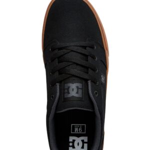 DC Men's Anvil Casual Skate Shoe, Black/Gum, 12 D M US