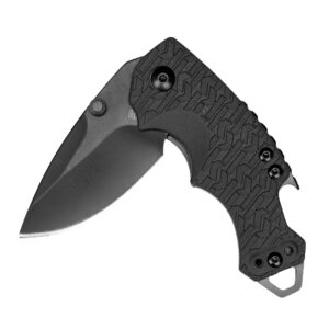 kershaw 2.4" pocket knife with black-oxide blade, screwdriver, bottle opener - 2.8 oz