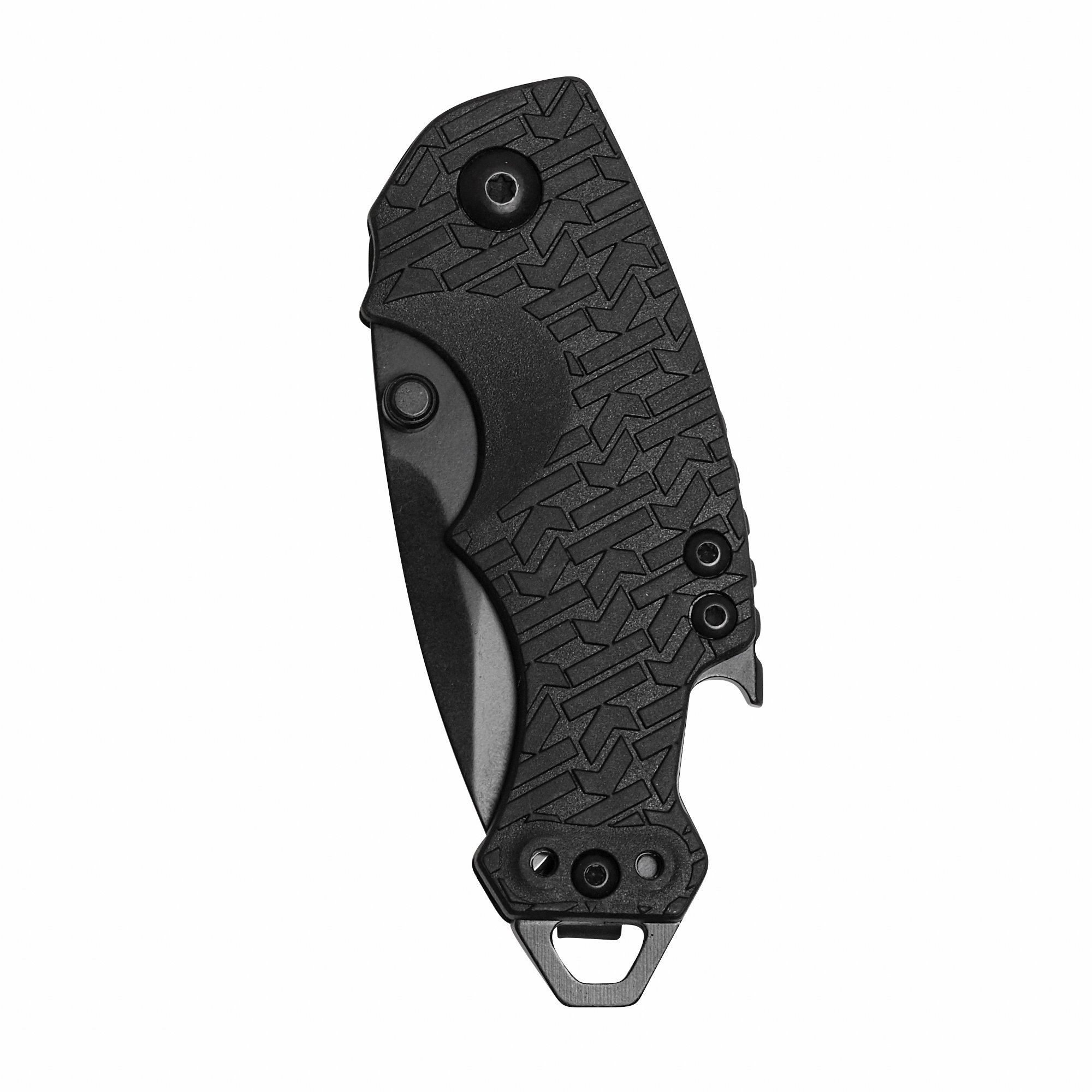 Kershaw 2.4" Pocket Knife with Black-Oxide Blade, Screwdriver, Bottle Opener - 2.8 oz