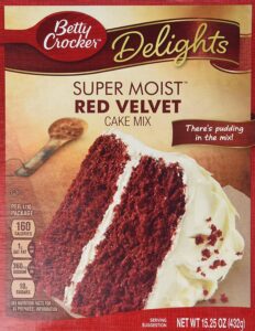 betty crocker red velvet cake mix 15.25oz per box