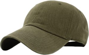 kb-low olv classic cotton dad hat adjustable plain cap. polo style low profile (unstructured) (classic) olive adjustable