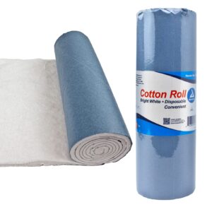 dynarex cotton roll – non-sterile, soft and absorbent cotton in an easy to tear & use roll, 1-pound, 12” x 56", white, 1 - dynarex cotton roll