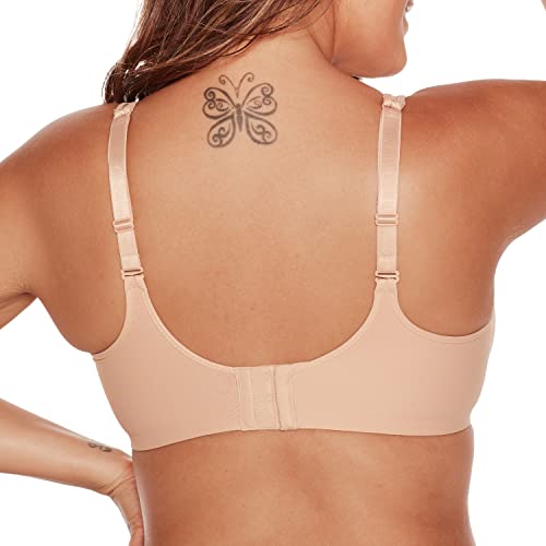 Bali Women's One Smooth U Ultra Light Illusion Neckline Underwire Bra, Nude,34D