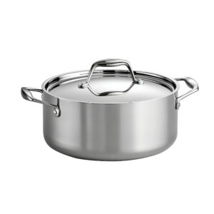 tramontina covered dutch oven stainless steel 5-quart, 80116/025ds