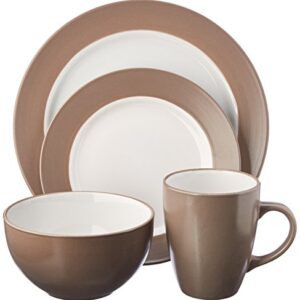 Pfaltzgraff Harmony Taupe 16-Piece Stoneware Dinnerware Set, Service for 4