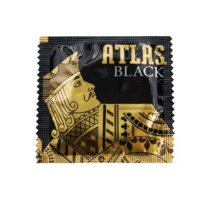 atlas black lubricated condom 100 pack