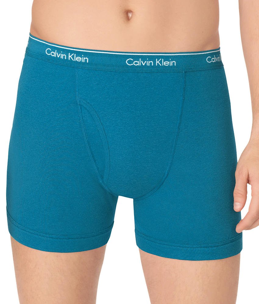 Calvin Klein Men's Cotton Classic Multipack Boxer Briefs, White/Black/Grey, Small