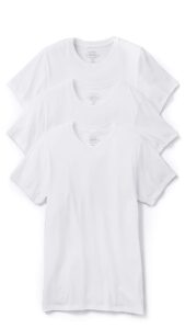 calvin klein men's cotton classics multipack crew neck t-shirts, white (3 pack), large