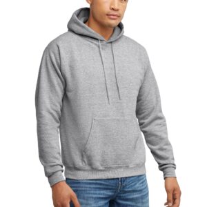 hanes men's pullover ecosmart hooded sweatshirt, light steel, xx-large