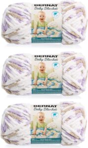 bernat baby blanket yarn (3-pack) little lilac dove 161103-31133