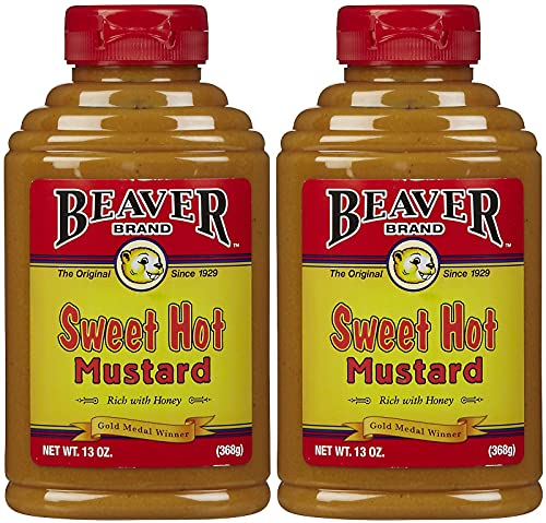 Beaver Brand Sweet Hot Mustard, 13 oz Squeezable Bottles, 2 pk