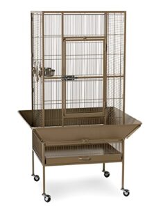 prevue pet products 3352coco park plaza bird cage, coco brown,large