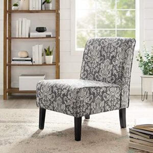 Linon Coco Accent Chair, Gray Damask