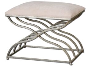 contemporary nickel metal x bench